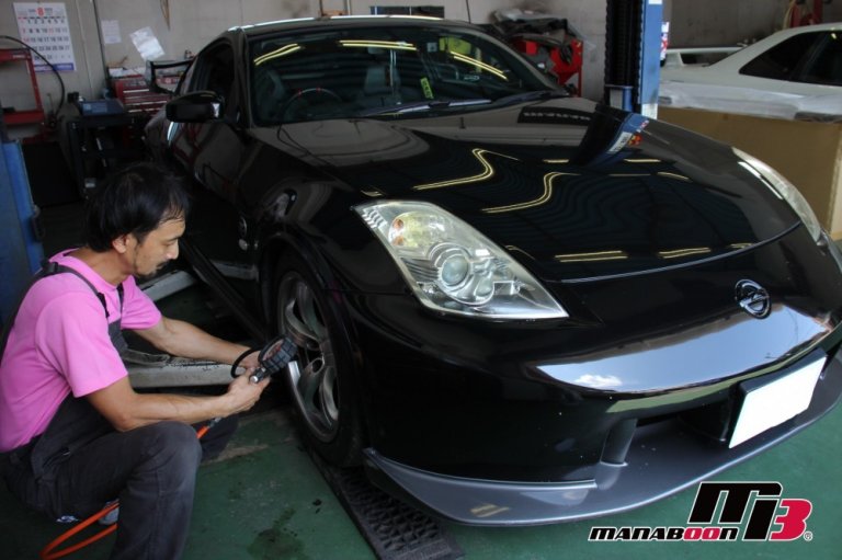 【Z33】フェアレディZの車検・エアロ・オイル交換です。〜其の1〜 | メンテナンス | MANABOON